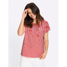 Sieh an! Kurzarmshirt in flamingo-erdbeere | Gr.: 38