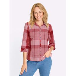 Sieh an! Karo-Bluse in rot-wei&szlig;-kariert | Gr.: 46