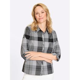 Sieh an! Karobluse in schwarz-wei&szlig;-kariert | Gr.: 42