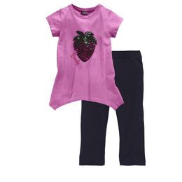 Kidsworld Shirt & Leggings in pink/marine | Gr.: 116/122