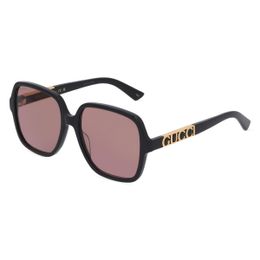 Gucci GG1189S | Unisex-Sonnenbrille | Fassung: Vollrand, Quadratisch, Kunststoff, Grau Glänzend | Glasfarbe: Braun