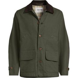 LANDS' END Barn-Jacke aus Canvas, Herren,  Gr&uuml;n, Elasthan/Baumwoll-Mischung, by Lands' End