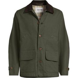 LANDS' END Barn-Jacke aus Canvas, Herren,  Grün, Elasthan/Baumwoll-Mischung, by Lands' End