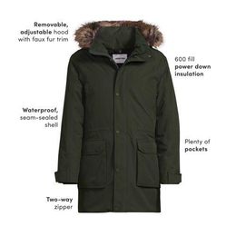 LANDS' END EXPEDITIONS Daunenparka, Herren,  Gr&uuml;n, Polyester, by Lands' End