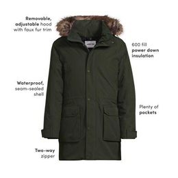 LANDS' END EXPEDITIONS Daunenparka, Herren,  Gr&uuml;n, Polyester, by Lands' End