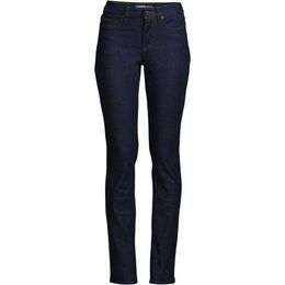 LANDS' END Straight Fit Recover Jeans Mid Waist, Damen,  Blau, Elasthan/Baumwoll-Mischung/Polyester-Mischung, by Lands' End