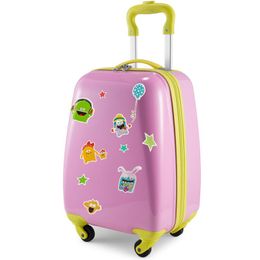Hauptstadtkoffer Kinderkoffer »For Kids, Monster« 24 l 4 Rollen Kinderreisegepäck Handgepäck-Koffer Kinder-Trolley Pink/Monster