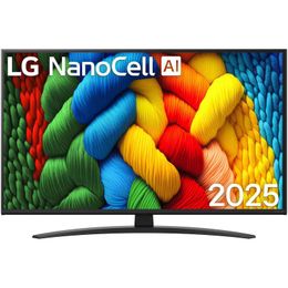LG LED-Fernseher »43NANO81T6A« 108 cm/43 ′′ Smart-TV schwarz Leistungsstarker α5 Gen7 4K AI-Prozessor mit 4K Upscaling und Dynamic Tone Mapping für...