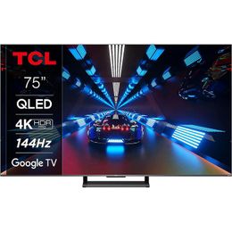 TCL QLED-Fernseher »75C731X2« 189 cm/75 ′′ Smart-TV 4K HDR Pro, Dolby Atmos, HDMI 2.1, Metallgehäuse, ONKYO-Sound anthrazit 2.0 ONKYO-Sound, Google...