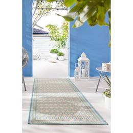 FLAIR RUGS Teppich »Coast, In & Outdoor Teppich« rechteckig 3 mm Höhe Outdoor Teppich mit maritimen Design in Pastellfarben bunt Obermaterial: 100%...