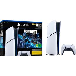 Playstation 5 Spielekonsole »Digital Edition (Slim) – Fortnite Cobalt Star Bundle« 1 TB weiß/schwarz Mit dem integrierten, 1 TB großen SSD-Speicher...