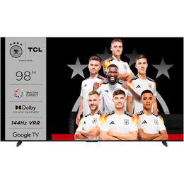 TCL LED-Fernseher »98P743X1« 248 cm/98 ′′ Smart-TV HDR, 144Hz, Dolby Vision, Apple TV, Game Master titan-anthrazit Google TV Smart TV fasst Filme,...