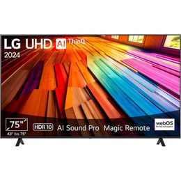 LG LED-Fernseher »75UT80006LA« 190 cm/75 ′′ Smart-TV schwarz Starker α5 Gen7 4K AI-Prozessor mit AI Sound Pro, AI Upscaling & Dynamic Tone Mapping...