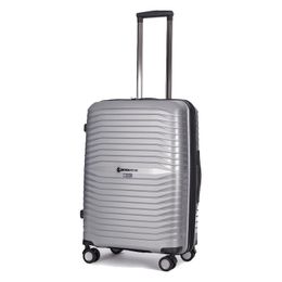 Stratic Trolley »BRIGHT+ Koffer M« 1 Stk. tlg. 65 l 4 Rollen Hartschalenkoffer Trolley TSA-Zahlenschloss CONNECT NFC-Chip silver