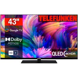 Telefunken QLED-Fernseher »D43Q700M6CW« 108 cm/43 ′′ Smart-TV schwarz 3D-Surround-Sound, Dobly Atmos, Dolby Vision