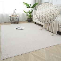 s.Oliver Teppich &raquo;Lenni&laquo; rechteckig 10 mm H&ouml;he Uni-Farben, kurzflor, waschbar, Wohnzimmer, Schlafzimmer creme Obermaterial: 100% Polypropylen B :...