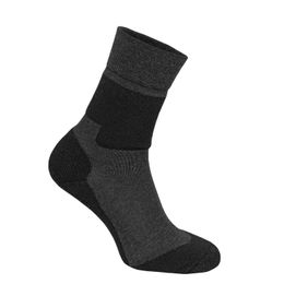 F5 Funktionssocken mit Pl&uuml;schsohle schwarz, Gr&ouml;&szlig;e 45-47
