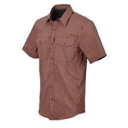 Helikon-Tex Covert Concealed Carry Short Sleeve Shirt (Sale) dirt red checkered, Größe L