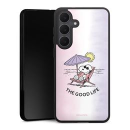 DeinDesign Galaxy S25 FE Handy Premium Silikon H&uuml;lle Handyh&uuml;lle schwarz Case Snoopy Official Licensed Product Peanuts Silikon Premium Case