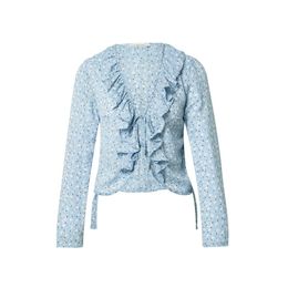 Abercrombie & Fitch Abercrombie & Fitch Bluse Damen Gr&ouml;&szlig;e L blau / wei&szlig;