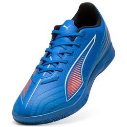 Fußballschuh Puma "ULTRA 6 PLAY IT", Gr. 40, weiß (ultra blau, Puma weiß, glowing rot), Synthetik, Schuhe