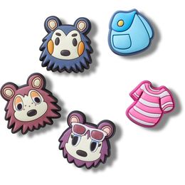 Schuhanstecker Crocs "Jibbitz™ Animal Crossing", Kinder, bunt, PVC, Schuhzubehör, Anstecker mit Animal Crossing Motiven