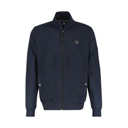 Sweatjacke Lerros "Lerros Herren Sweatjacke in Struktur-Baumwollqualität", Herren, Gr. S, blau (classic navy), 100% Baumwolle, Sweatjacken