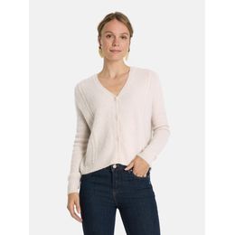 LIEBLINGSSTÜCK LIEBLINGSSTÜCK Damen Strickjacke "HenjaL"beige, Gr. 42, clean, unifarben, Strick, Obermaterial: 52% Alpaka, 32% Polyamid, 13% Wolle, 3% Elasthan,