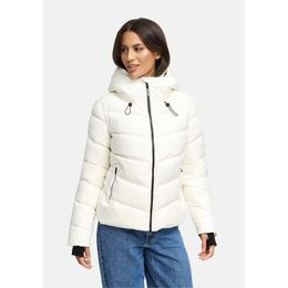 Winterjacke Marikoo "Yukanii", Damen, Gr. L, sanftes weiß, Obermaterial: 100% Polyester; Futter: 100% Polyester; Wattierung: 100% Polyester; Ärmelfutter: 100% Polyester, Jacken, Kurze Winterjacke mit langen Bündchen und Daumenloch