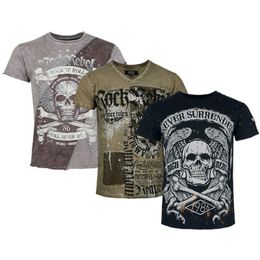 Rock Rebel by EMP Skulls & Details - Bundle T-Shirt multicolor in L Set Artikel