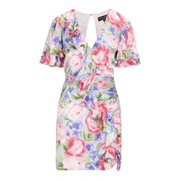 Dorothy Perkins Kleid Damen Größe 40 pastellblau / grün / lila / rosa Winterkleid