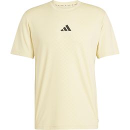 Adidas Power 3s Funktionsshirt Herren - gelb - Gr. XL - Polyester