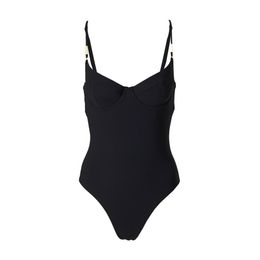 Calvin Klein Swimwear Badeanzug Damen Gr&ouml;&szlig;e S gold / schwarz