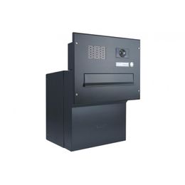 Kamera Durchwurf Briefkasten in RAL 7016 mit Videostation Busch-OneTouch (7") in schwarz - F-042