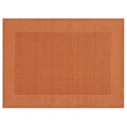 Platzset stuco "Cadre", orange, B:33cm L:45cm, Obermaterial: 75% Polyethylen, 25% Polyester, Platzsets