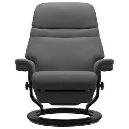 Relaxsessel stressless "Sunrise", grau (grau batick), B:79cm H:103cm T:78cm, Leder BATICK: BATICK ist ein leicht korrigiertes, durchgefärbtes und genarbtes Möbelleder, bei dem die meisten Unebenheiten und Spuren in der Regel entfernt wurden.;Leder PALOMA: PALOMA ist ein durchgefärbtes Semianilin-Möbelleder mit natürlicher Narbung.;ROHLEDER Stoff Q2 FARON: Ein fester zuverlässiger Bouclé mit einem 