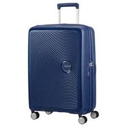 Hartschalen-Trolley American Tourister "SOUNDBOX, in verschiedenen Farben und Gr&ouml;&szlig;en", Gr. B/H/T: 47cm x 67cm x 29cm 71,5 l, blau (midnight navy), Polypropylen, unifarben, Koffer, Reisekoffer Trolley Aufgabegep&auml;ck TSA-Zahlenschloss Volumenerweiterung