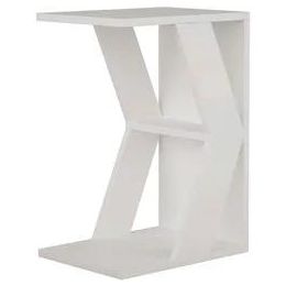 Beistelltisch DECORTIE "NAZE BEISTELLTISCH", weiß, B:30cm H:57cm T:40cm, Tische, Leichte Montage, Lagerung, Platzsparend