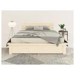 Bett Home Affaire "Antri, Massivholzbett, Holzbett, Bettgestell", naturbelassen, B:178cm H:79,2cm L:224,6cm, Betten, aus massiver Kiefer, inklusive Lattenrost, Bettkasten optional