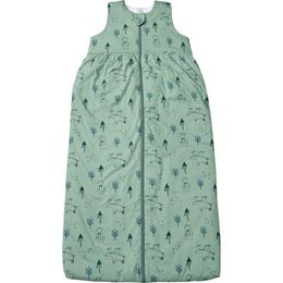 Schlafsack 3 TOG mit Waldtier-Muster, grün, 100 cm ALANA