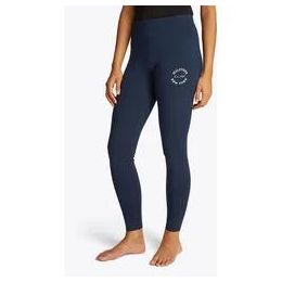 Leggings "COTTON LEGGING", Damen, Gr. M (38), N-Gr, blau (schwarz night navy), Jersey, Obermaterial: 86% Baumwolle, 14% Elasthan, Tommy Hilfiger UNDERWEAR, unifarben, körpernah knöchellang, Hosen, mit Logo