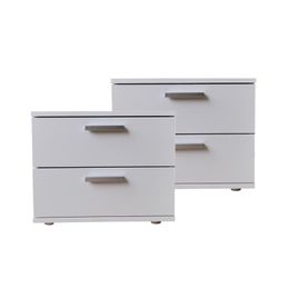 HTI-Living Nachtschrank 2er Set Wei&szlig; Nina