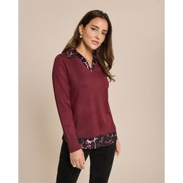Pfeffinger Pullover mit Blusenelementen