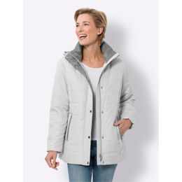 WITT Damen Steppjacke mit Kontrast-Details, hellgrau, Gr&ouml;&szlig;e 40