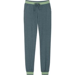 WITT Damen Freizeithose mit geripptem Dehnbund, petrol-meliert, Gr&ouml;&szlig;e 40