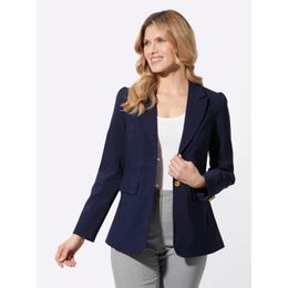 WITT Damen Blazer in Bengalin-Qualit&auml;t, marine, Gr&ouml;&szlig;e 54