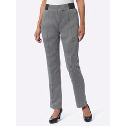 WITT Damen Jerseyhose in unterschiedlichen Dessins, schwarz-steingrau Pepita, Gr&ouml;&szlig;e 21