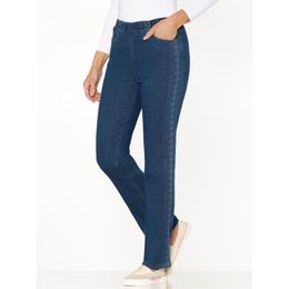 WITT Damen Schlupfjeans mit seitlichem Druck, blue-stone-washed, Größe 25