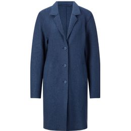 WITT Damen Kurzmantel aus Viskose und Wolle, jeansblau, Gr&ouml;&szlig;e 42
