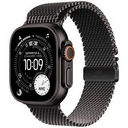 Apple Watch Ultra 3 Milanaise Armband Large schwarz